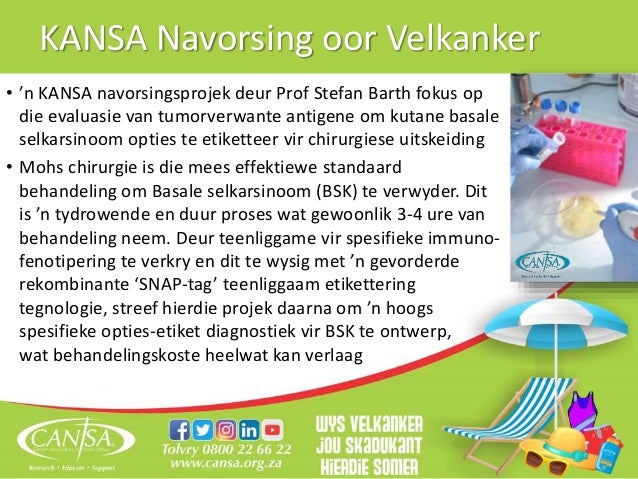 KANSA Wys Velkanker jou Skadukant hierdie Somer Afrikaans