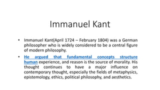 kant- a renowned western political theorist | PPTX