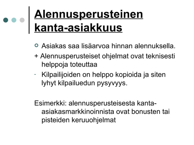 Kanta-asiakassuhteen muodot | PPT