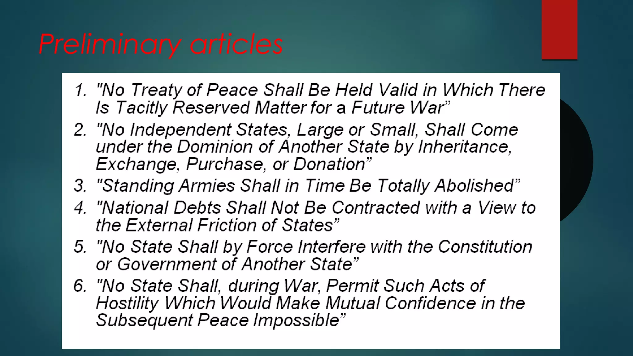 Kant, The perpetual peace | PPT