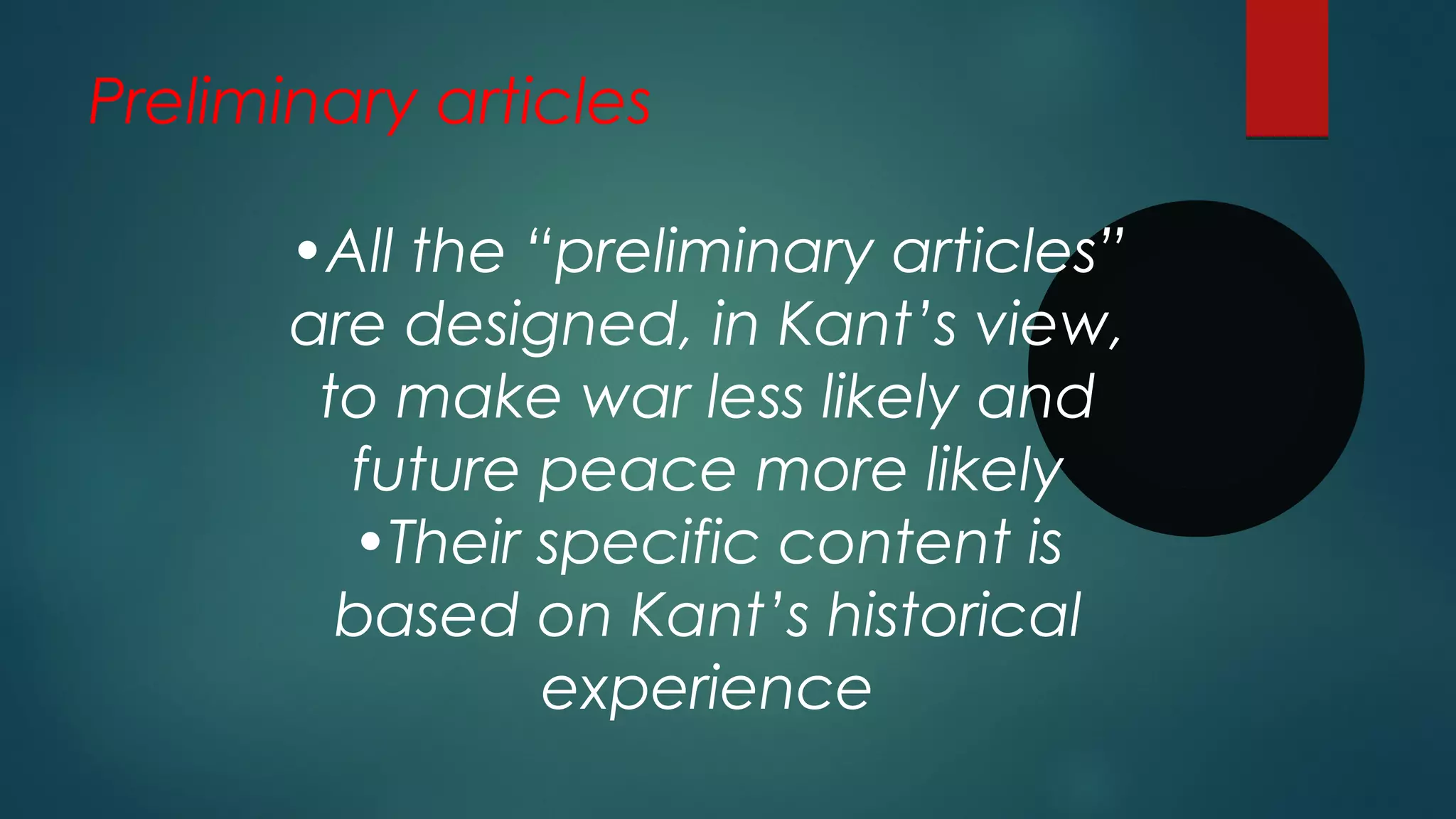 Kant, The perpetual peace | PPT