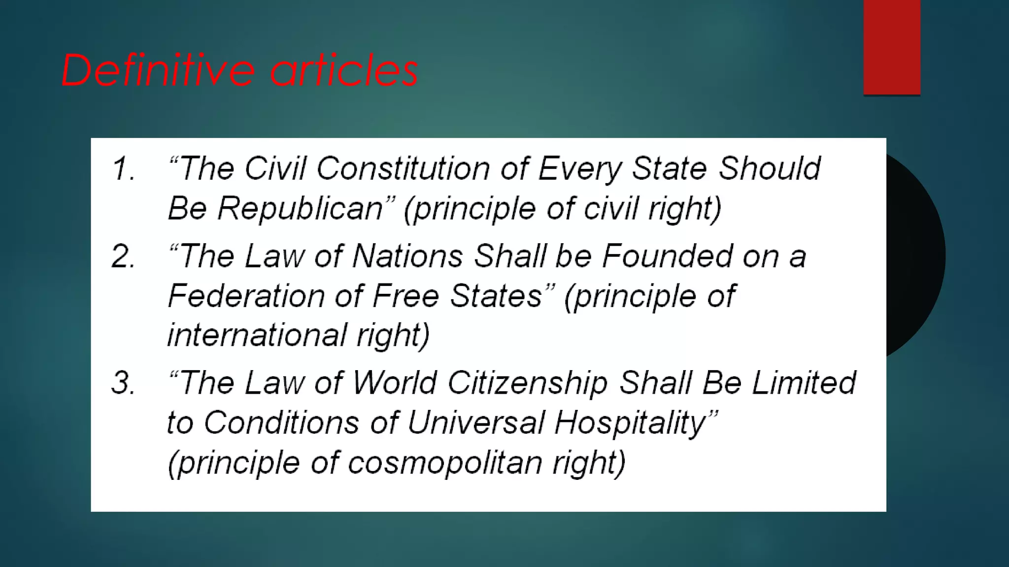 Kant, The perpetual peace | PPT