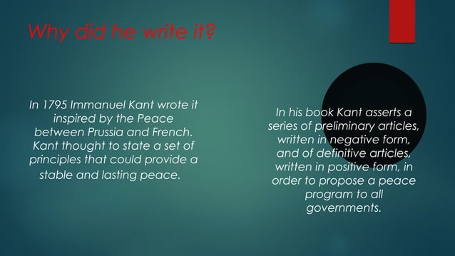 Kant, The perpetual peace | PPT