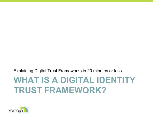 Trust Frameworks Explained | PPTX | Technology & Computing