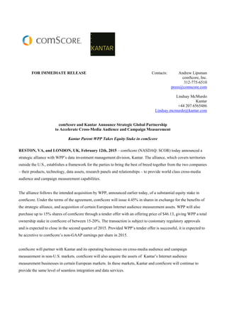 Kantar com score pr final | PDF