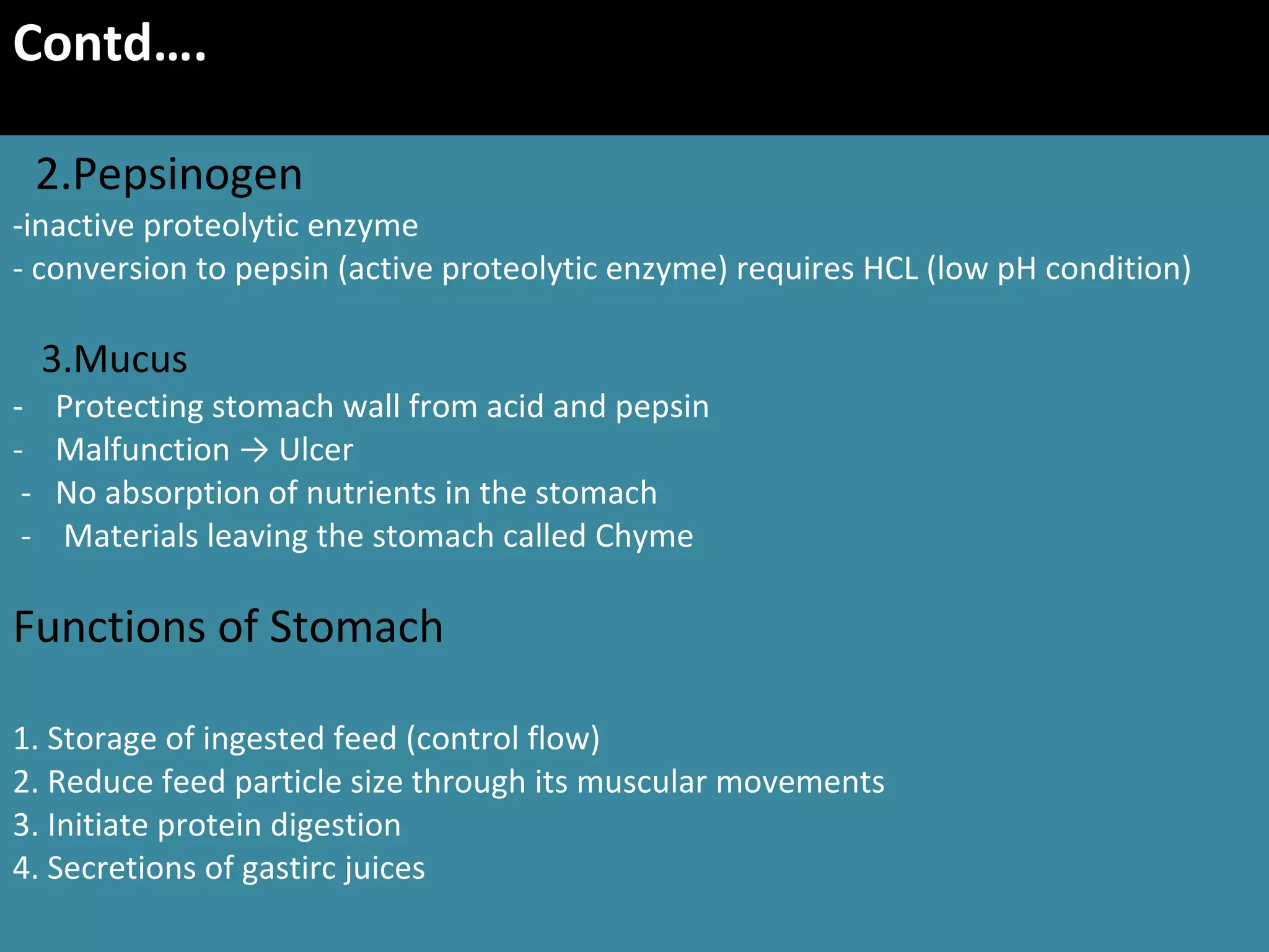 Digestion in monogastric animal and hormonal control | PPT