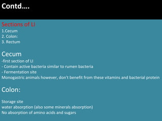 Digestion in monogastric animal and hormonal control | PPT