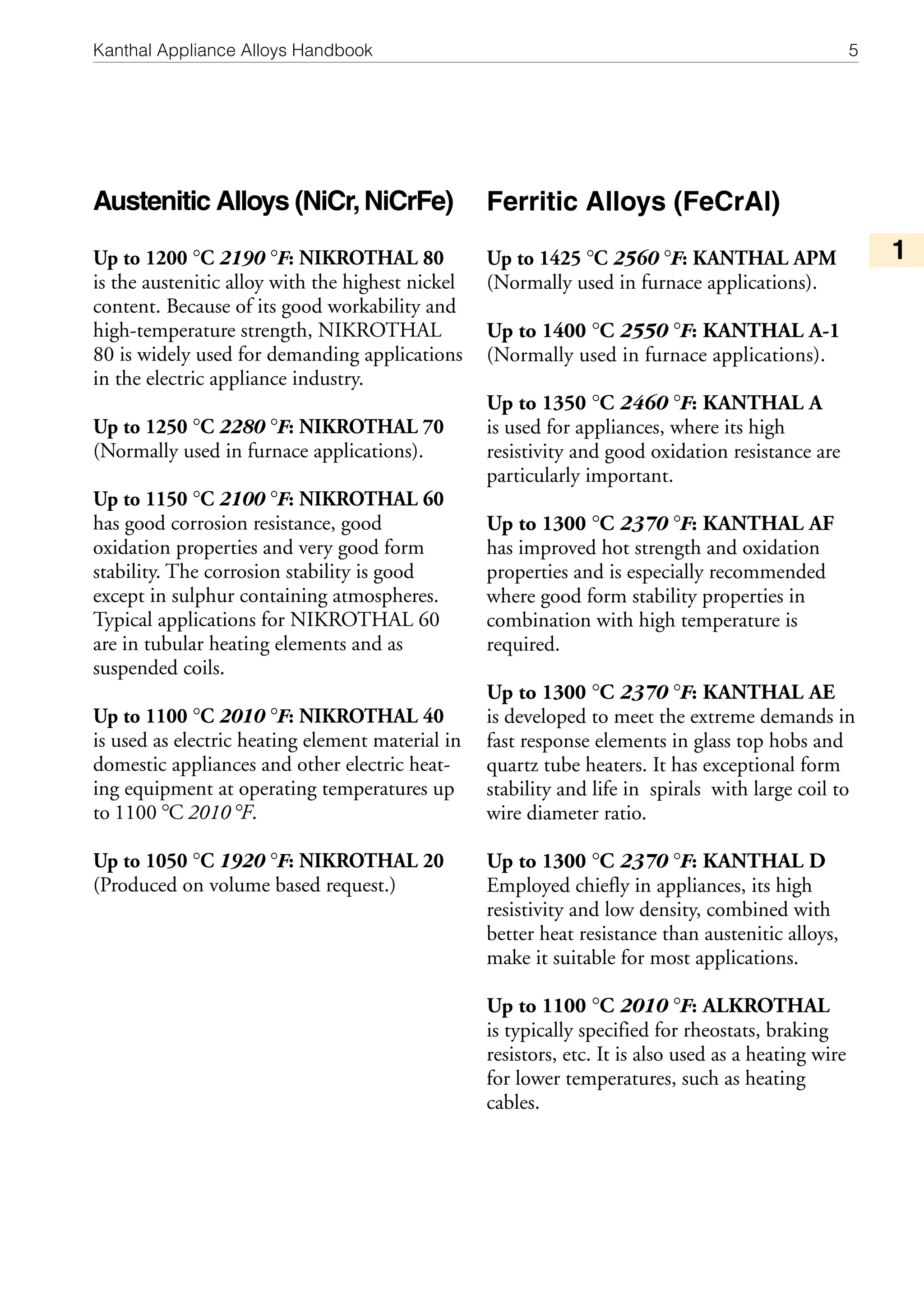 Kanthal a1 Handbook | PDF