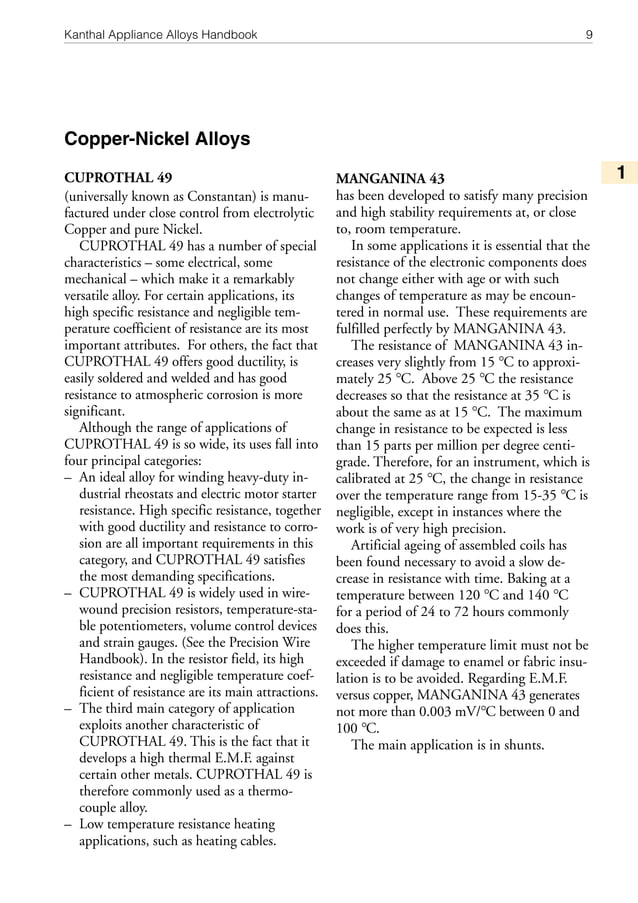 Kanthal a1 Handbook | PDF