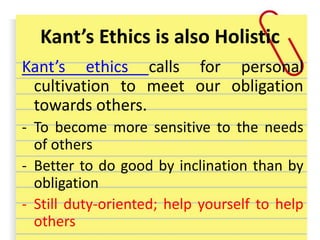 Kantian moral maturity and the cultivation of character | PPT