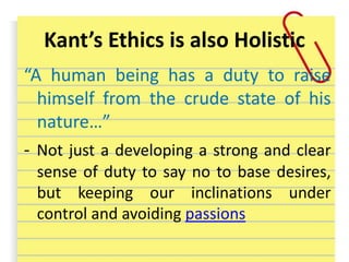 Kantian moral maturity and the cultivation of character | PPT