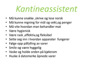 Kantineassistent | PPT