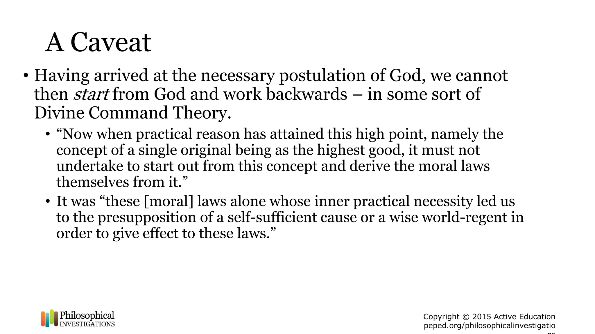 Kant's Moral Argument for the existence of God | PPTX | Religion ...