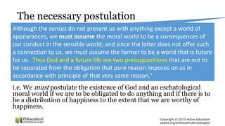 Kant's Moral Argument for the existence of God | PPTX | Religion ...