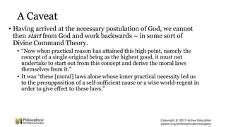 Kant's Moral Argument for the existence of God | PPTX