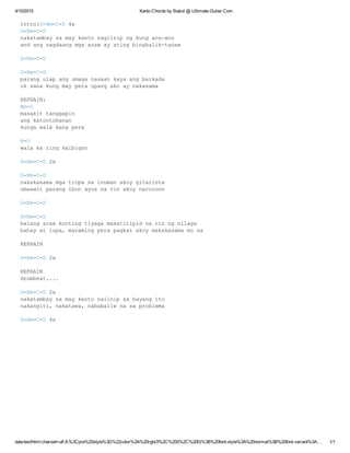 Kanto chords by siakol @ ultimate guitar | PDF