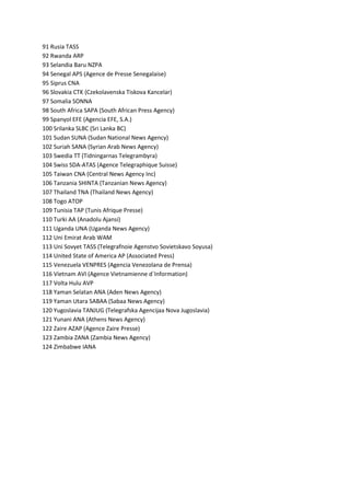 Kantor berita dunia | DOCX