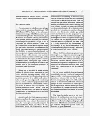 Kantor y su respuesta a skinner | PDF