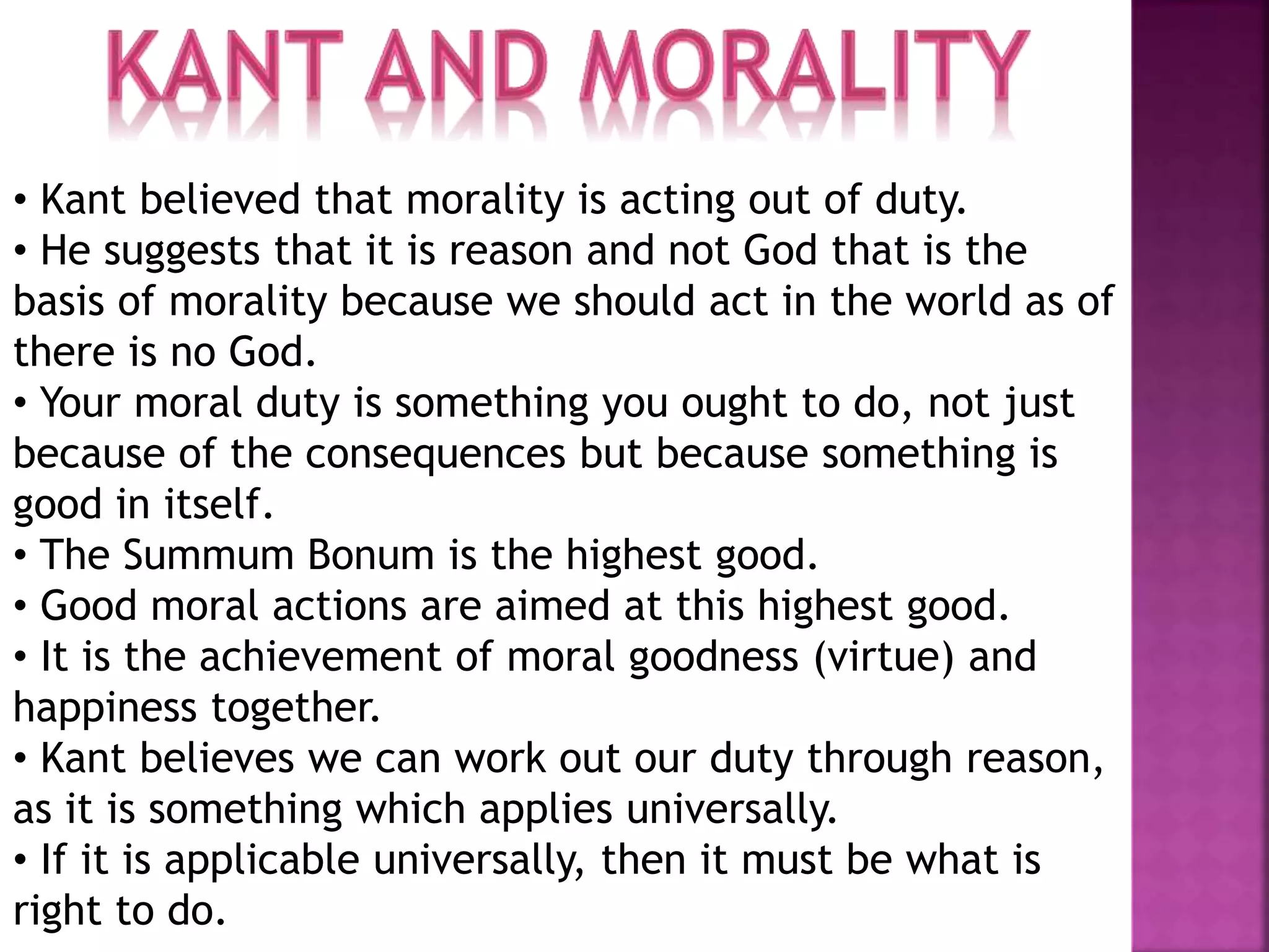 Kant's Moral Argument | PPT