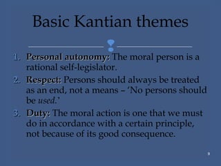 Kant's moral theory chapter 6 lecture | PPT