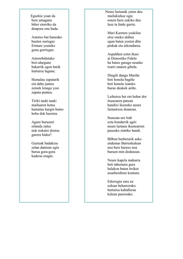 Kantu kontari ikasleentzako matreriala | DOC