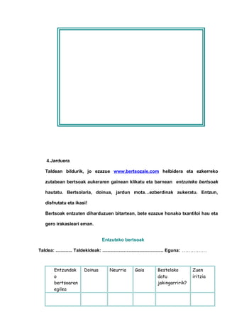 Kantu kontari ikasleentzako matreriala | DOC