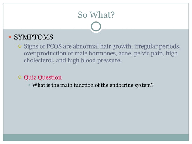 Student Work - PCOS | PPT