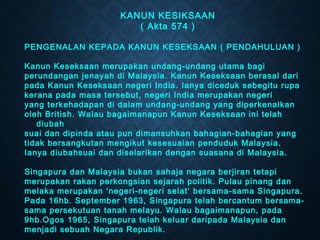 Kanun Keseksaan(Akta 574) | PPT