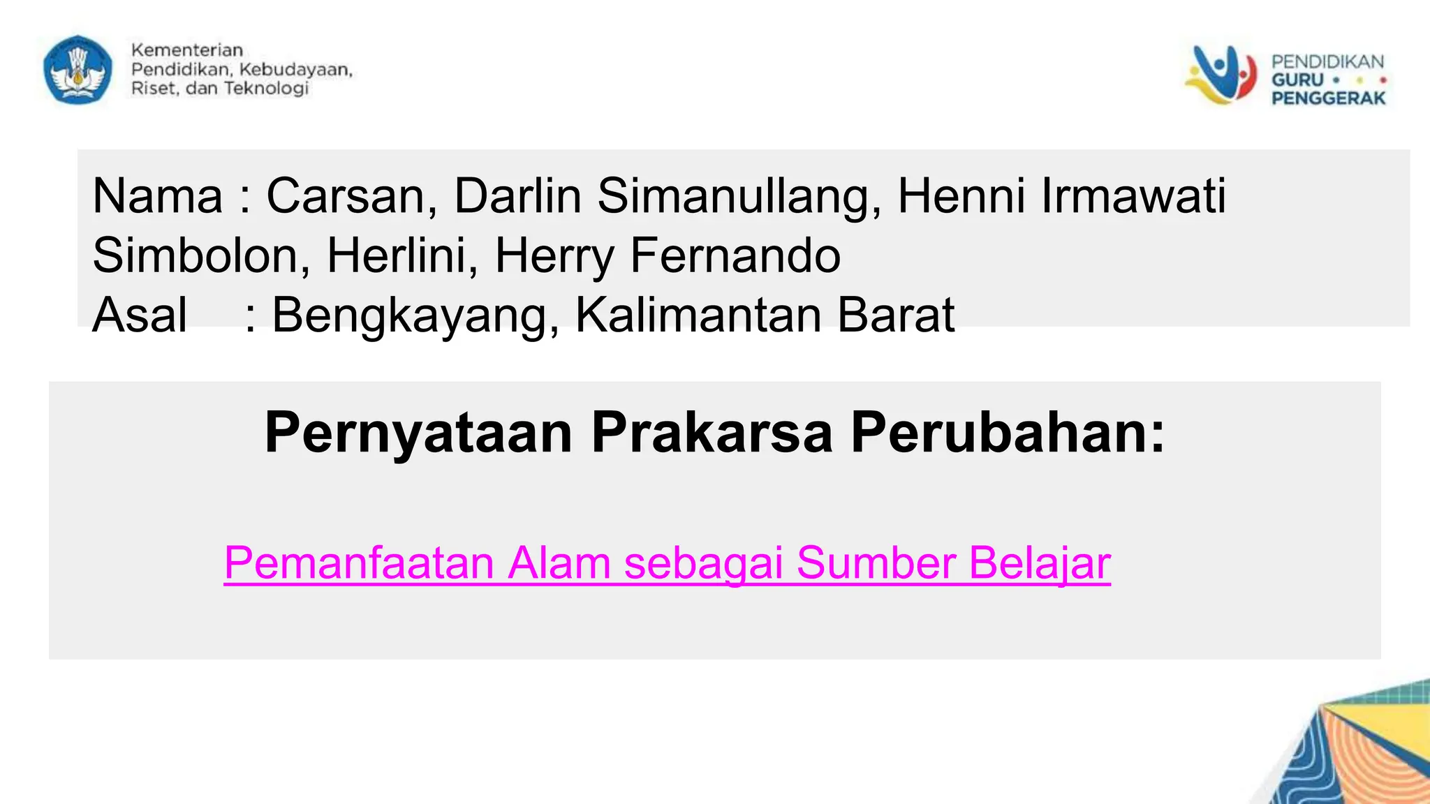 Kanvas BAGJA prakarsa perubahan Demonstrasi Kontekstual.pptx
