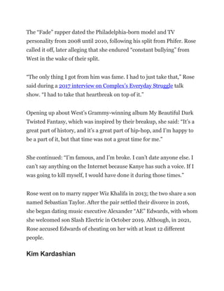 Kanye West’s Dating History From Kim Kardashian to Bianca Censori.pdf ...