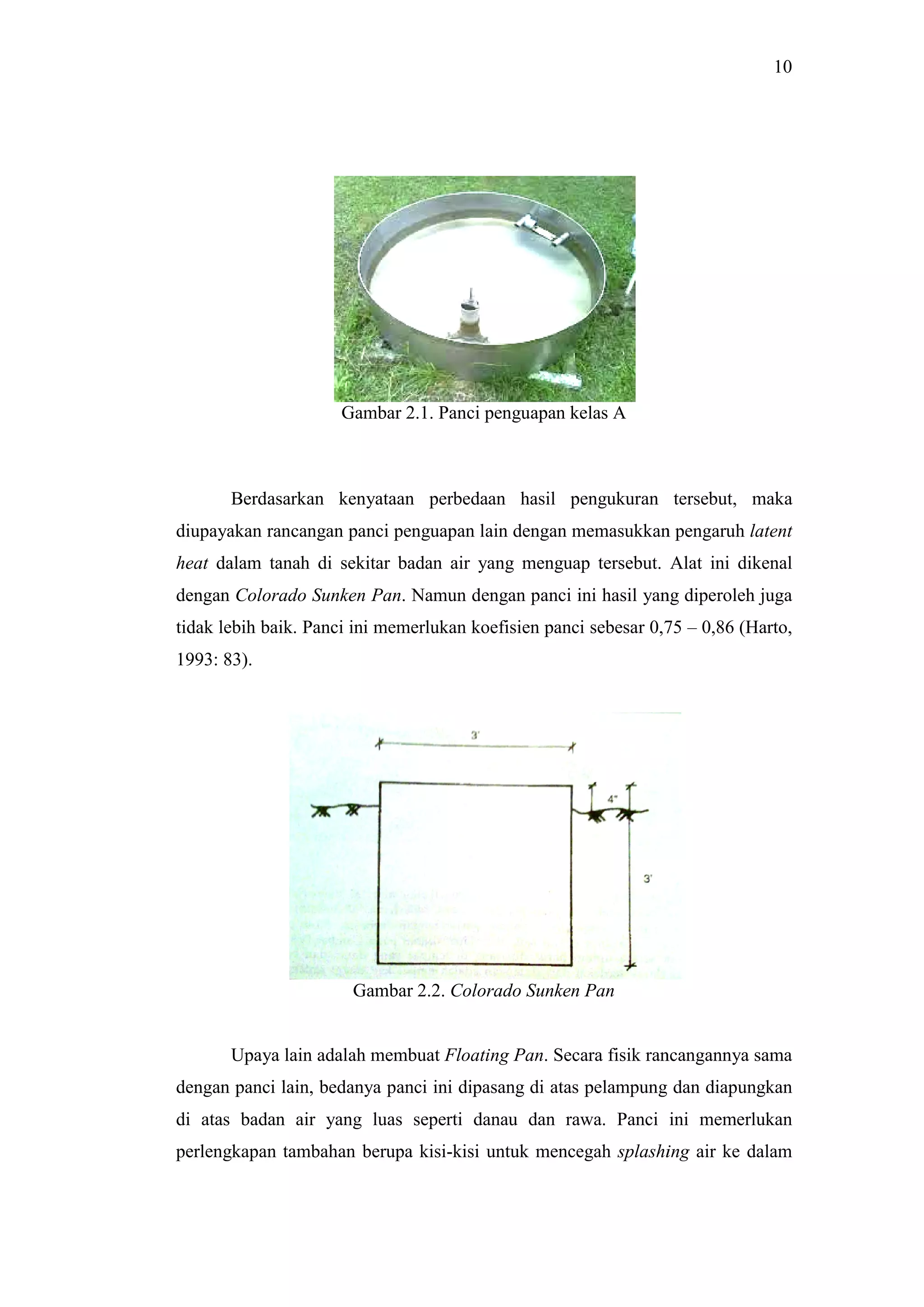 analisis prinsip kerja open pan evaporimeter | PDF