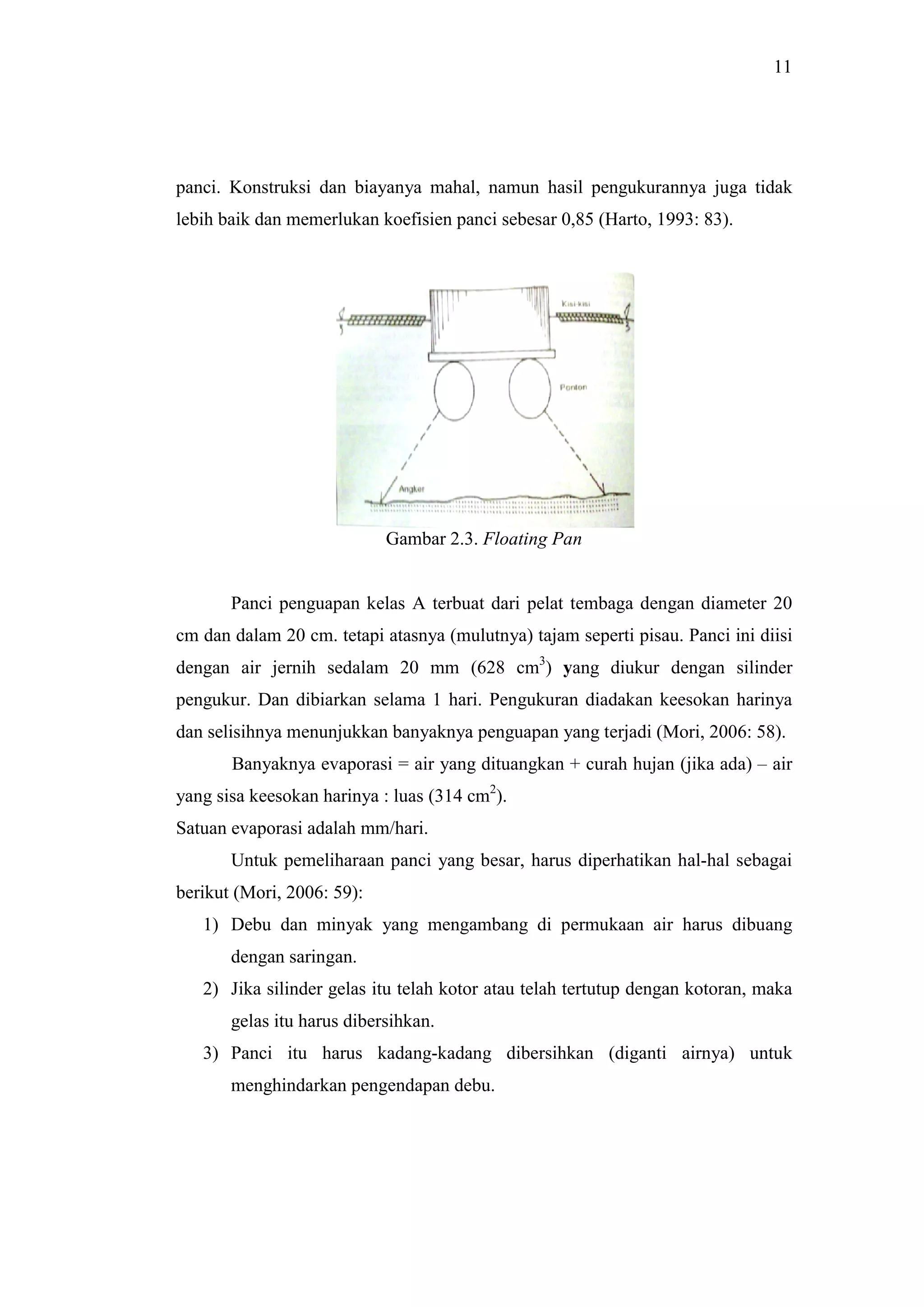 analisis prinsip kerja open pan evaporimeter | PDF