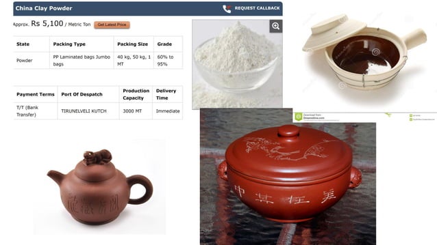 Kaolin - trade technology project information | PDF | Commodities | Economy