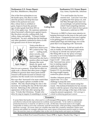 Insect IPM in Apples: Kaolin Clay | PDF