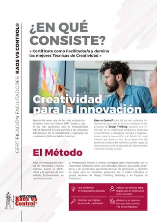 Kaos vs Control®: Programa de Certificación en Técnicas de Creatividad ...