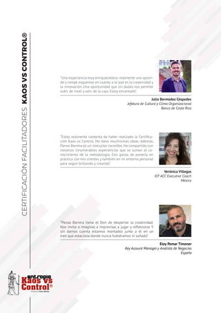 Kaos vs Control®: Programa de Certificación en Técnicas de Creatividad ...