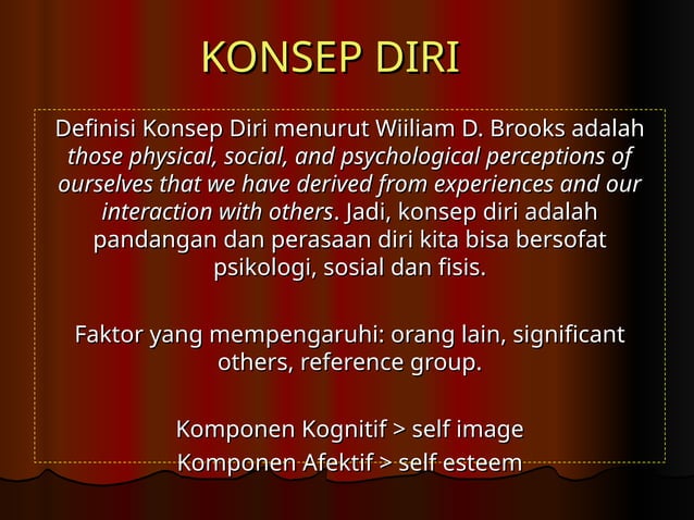 konsep diri dan faktor-faktor yang mempengaruhinya | PPT