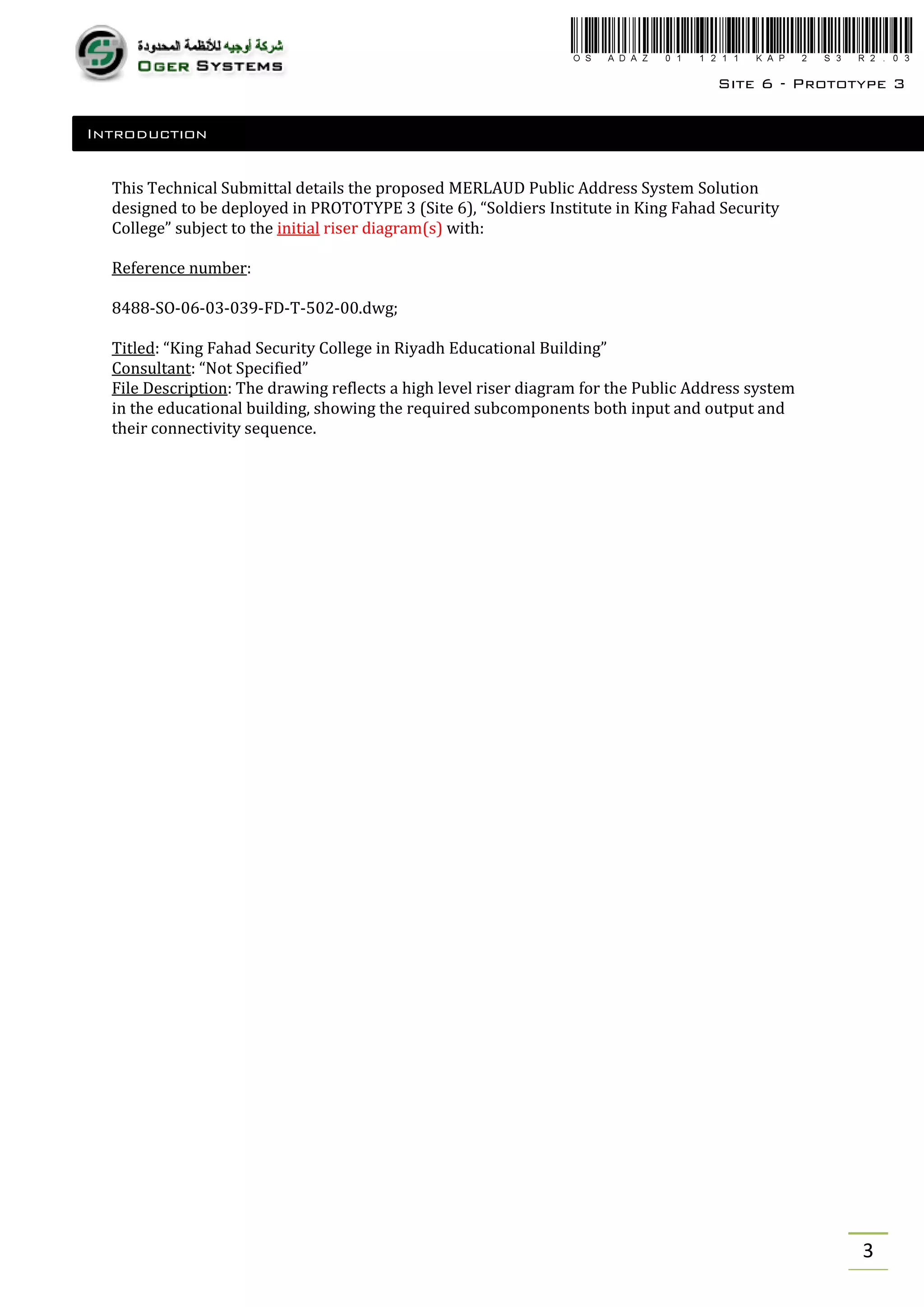 Technical Proposal - Public Address | PDF