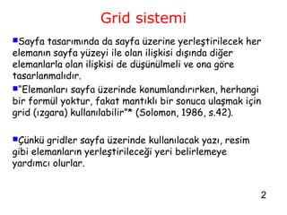 Kapaklar ve grid sistemi | PPT