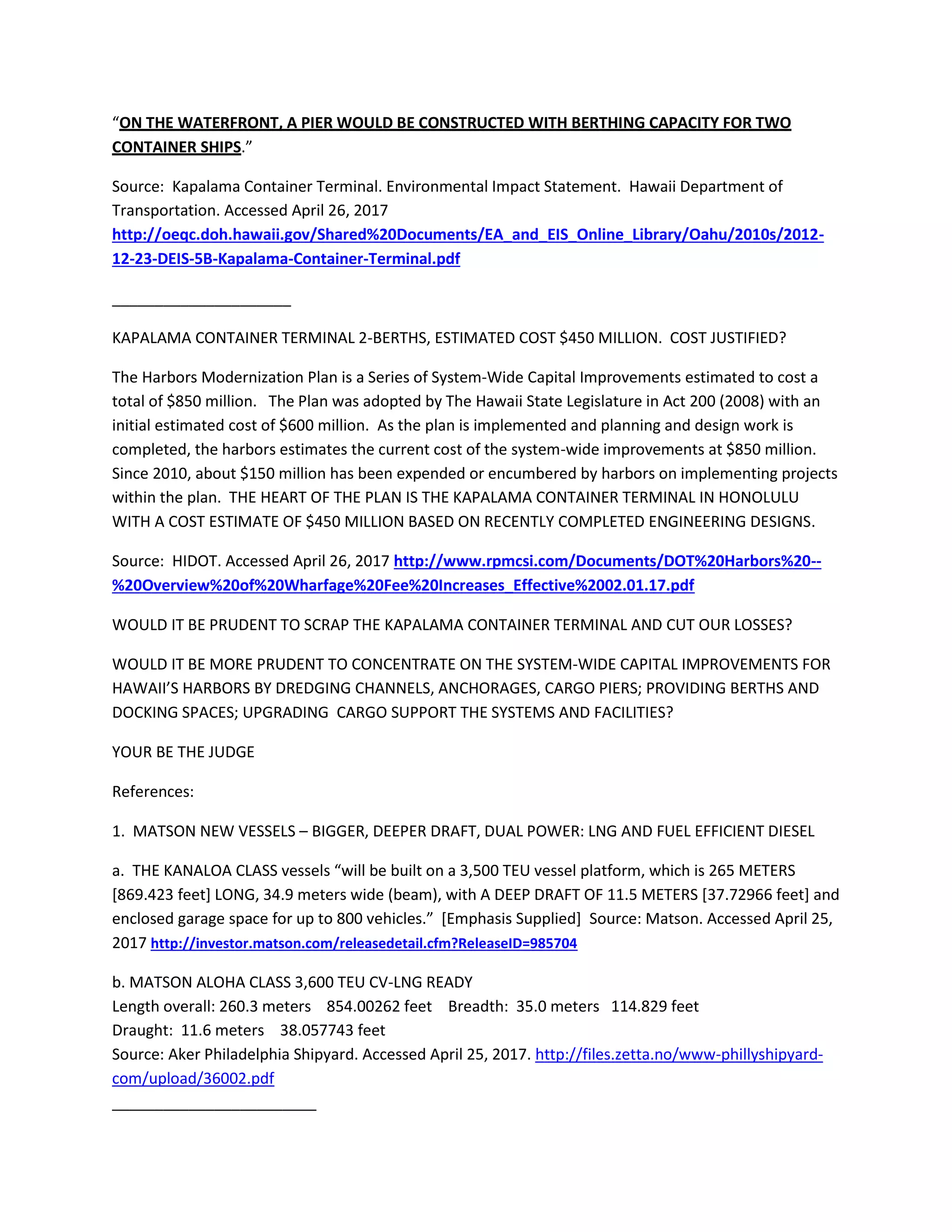 Kapalama Container Terminal - A Perspecive from the Stars | PDF