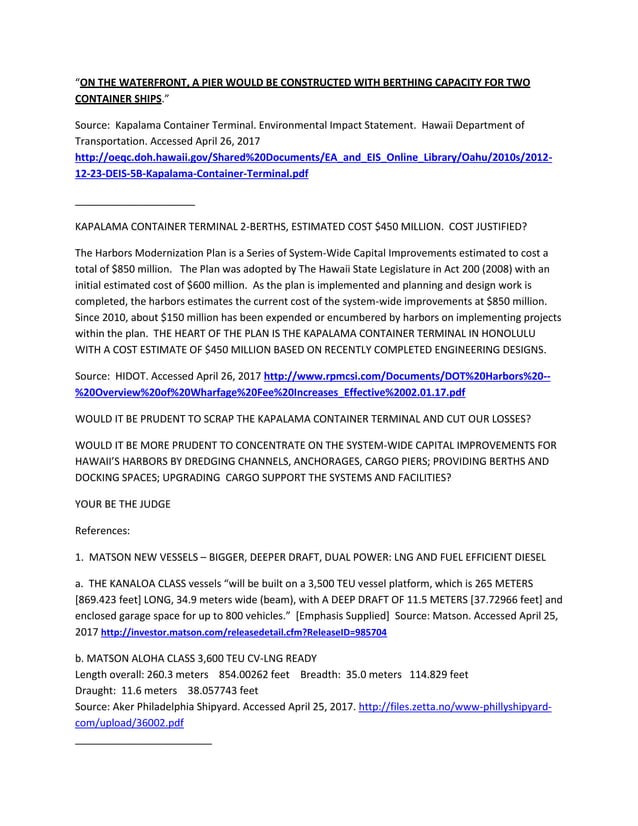 Kapalama Container Terminal - A Perspecive from the Stars | PDF