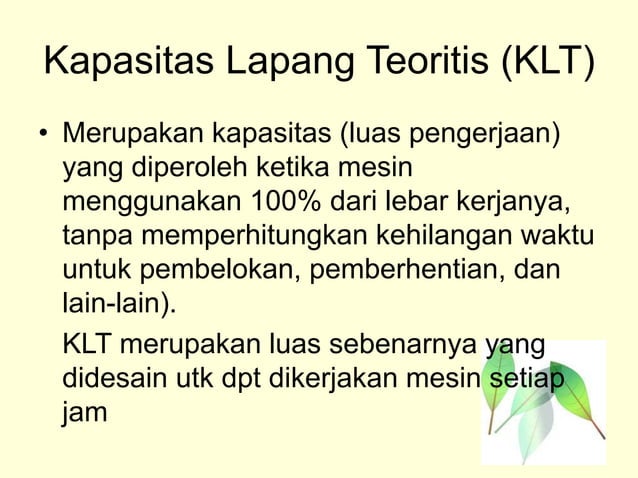 Kapasitas lapang (pertemuan 4) | PPTX