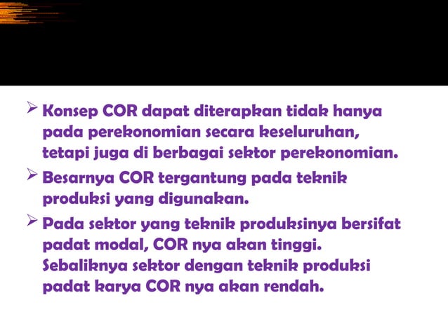 Kapasitas Produksi Nasional, COR, ICOR.ppt