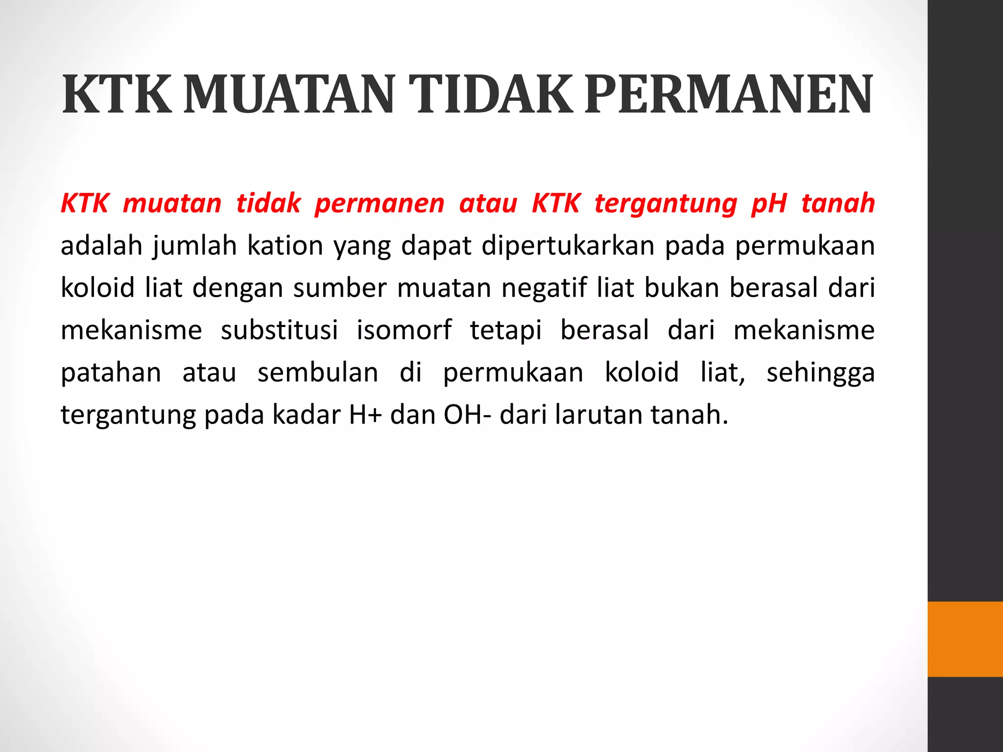 Kapasitas tukar kation (KTK) | PPTX