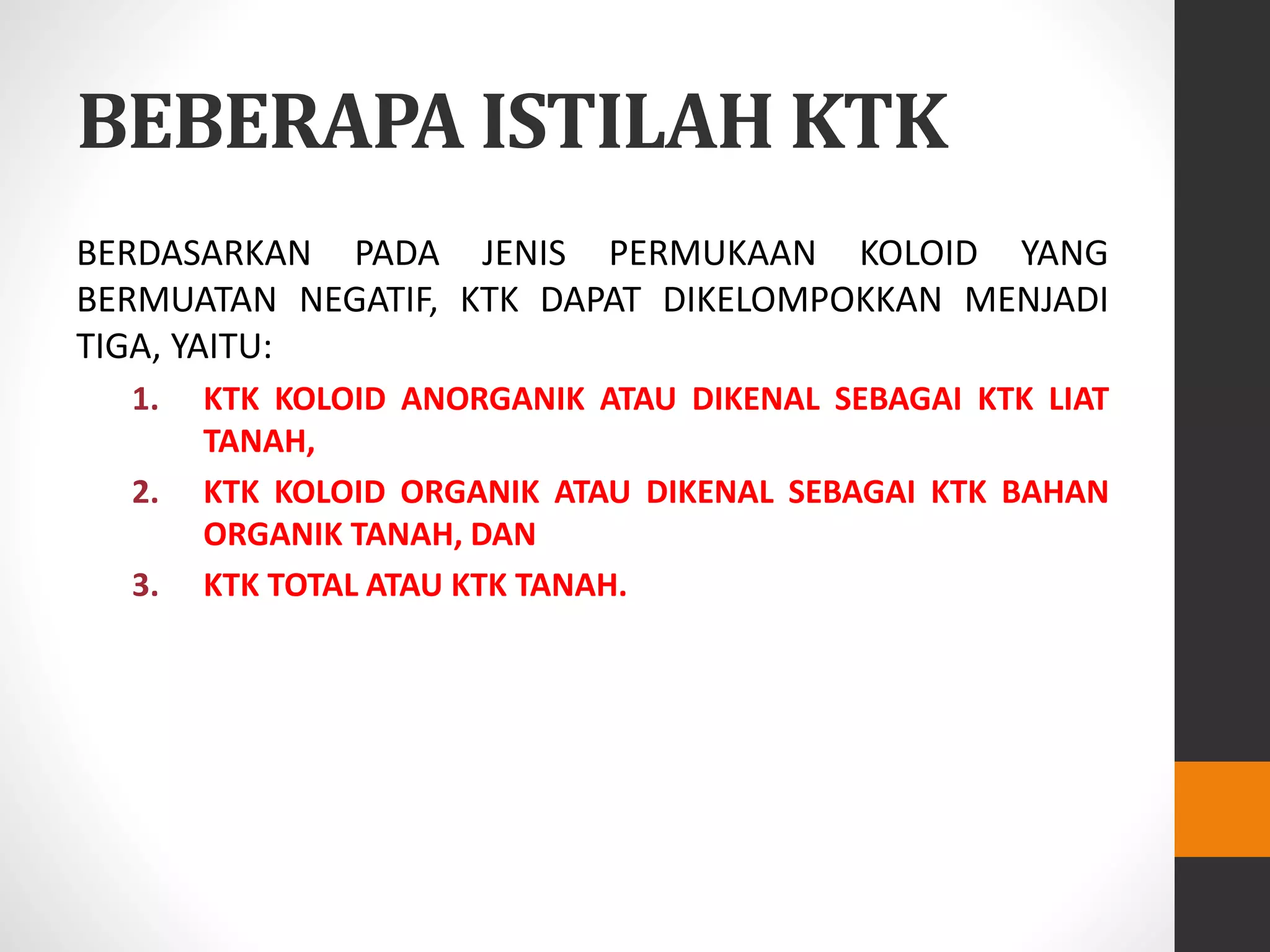 Kapasitas tukar kation (KTK) | PPTX