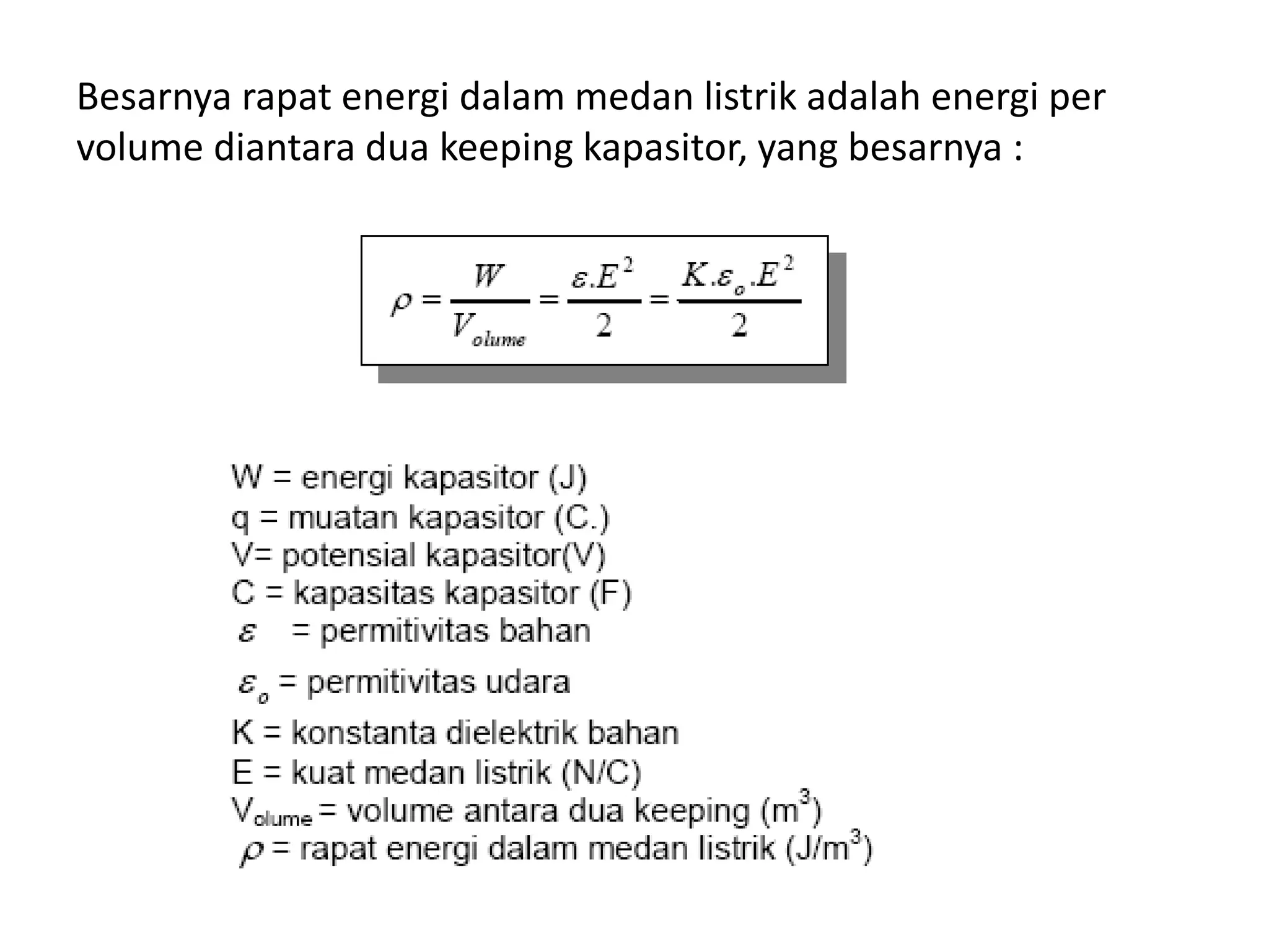 Kapasitor pengertian, teori penjelasan dan rumus | PPT