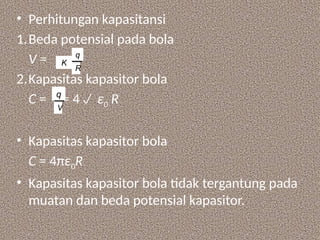 kapasitor dalam materi fisika kelas XII SMA | PPTX