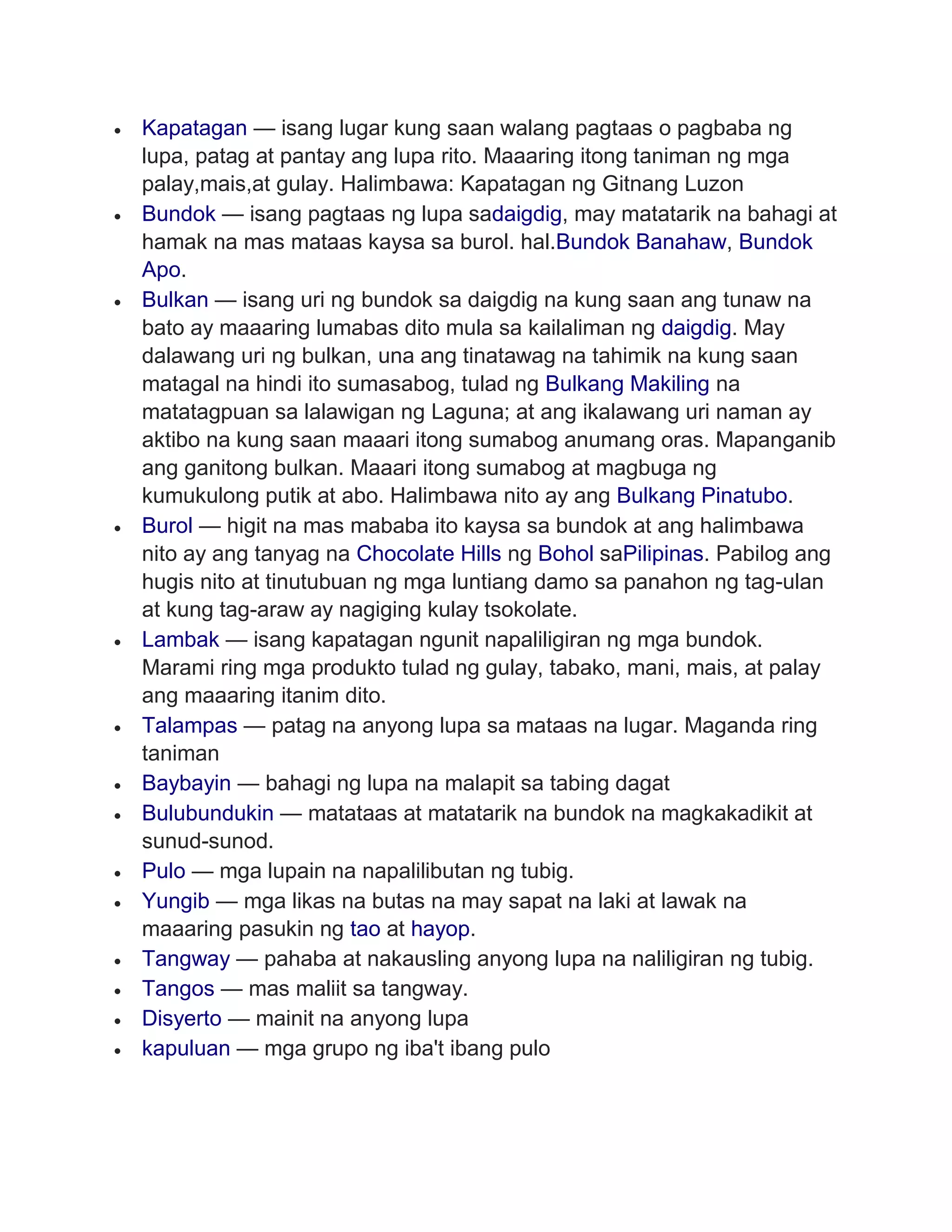 Kapatagan | DOCX