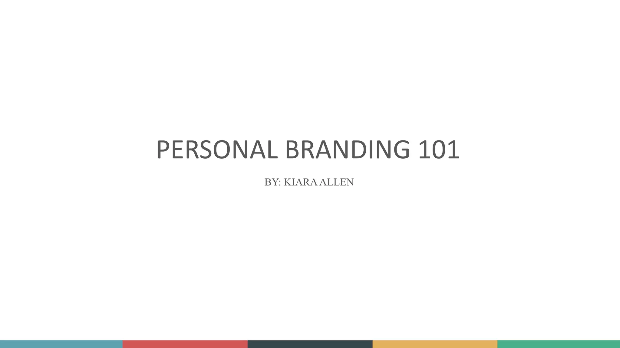 Personal Branding 101 | PDF