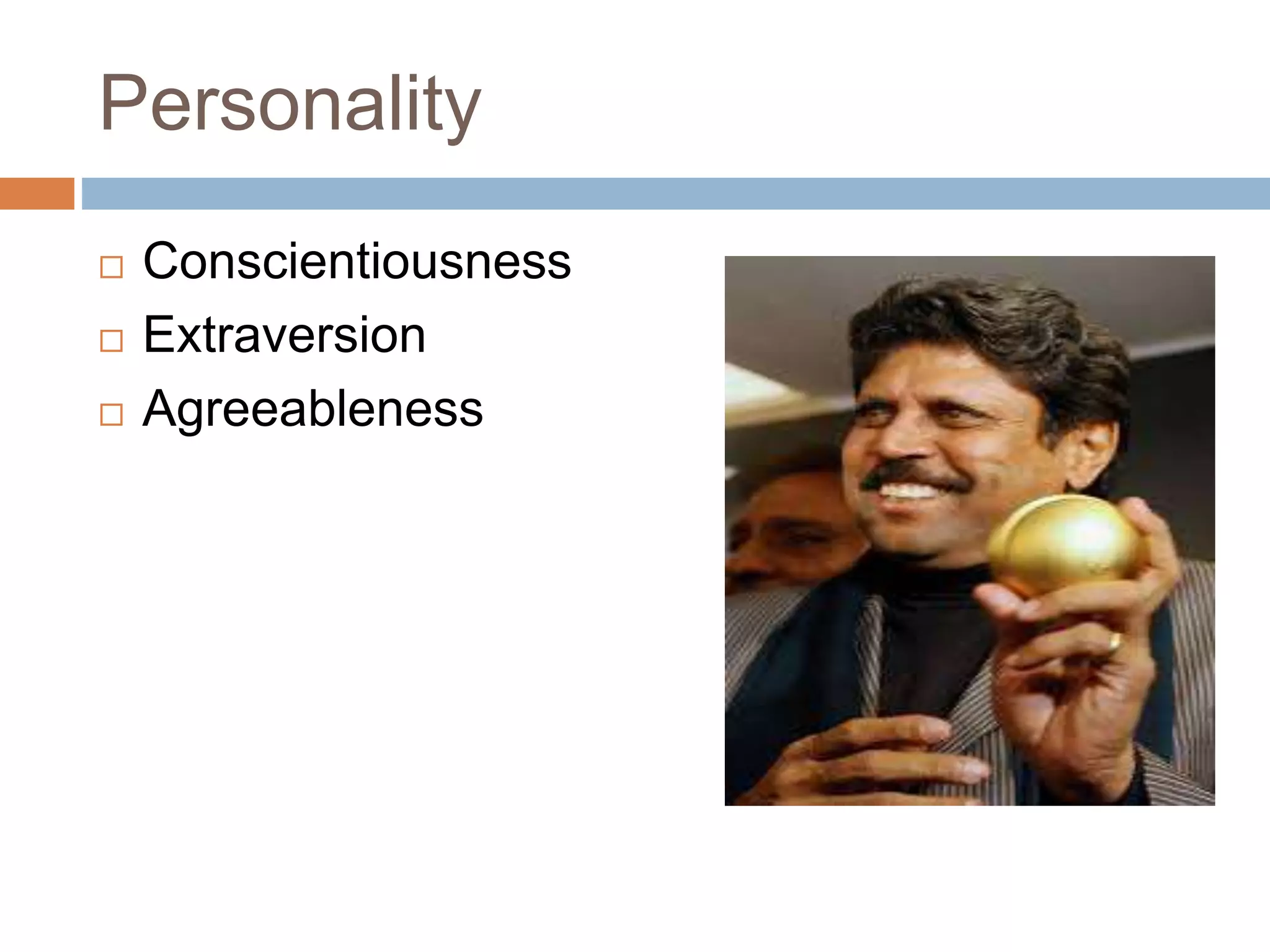 Kapil dev and big five model of Personality | PPTX